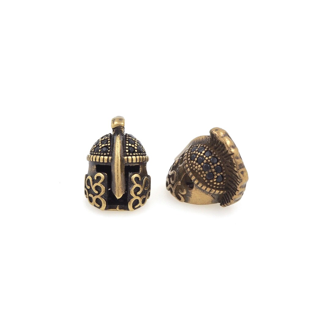 Spartan Helmet Bead,18k Gold Vintage Legion Helmet,antique Knight's ...
