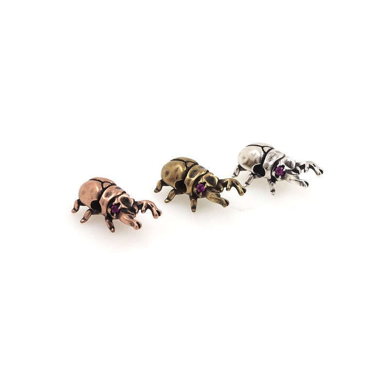 Vintage Beetle Beads,18k Gold Filled Beetle Beads,micro Pavé CZ Insect ...