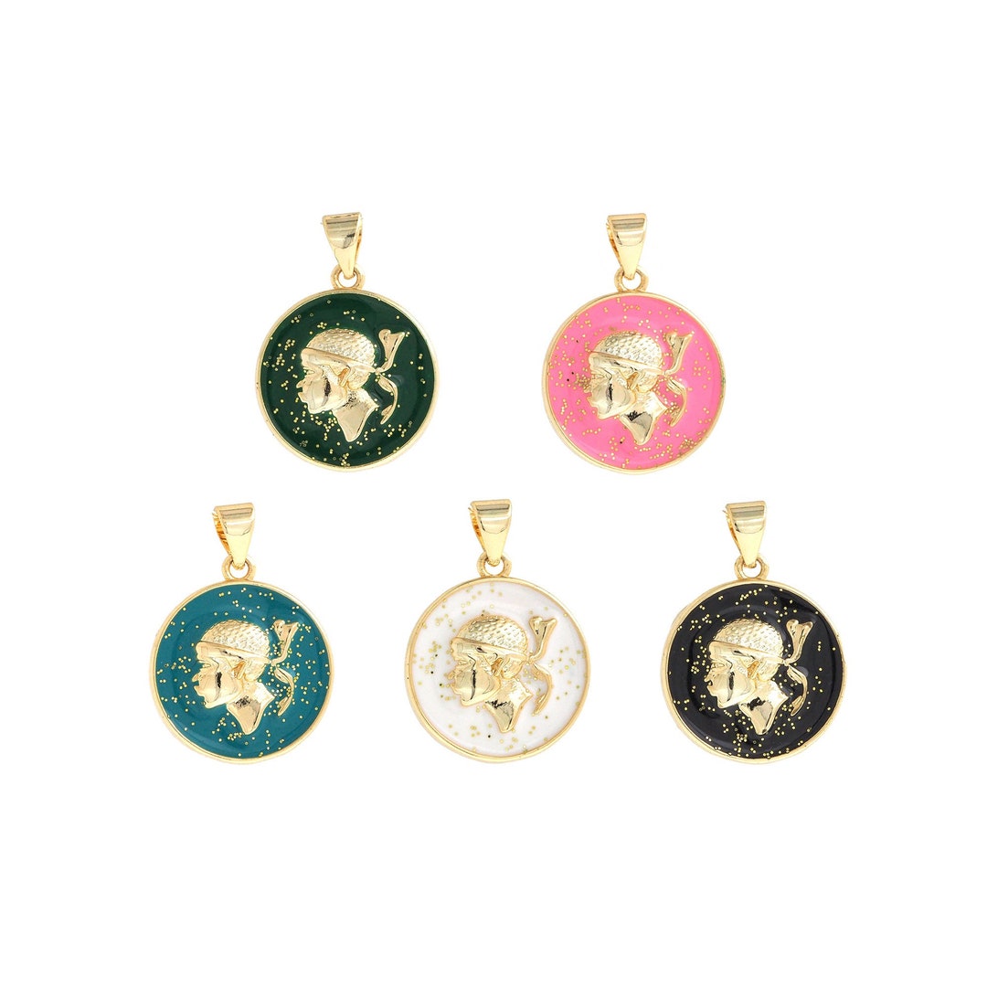 Portrait Pendant, Avatar Pendant, Figure Necklace, 18K Gold Filled ...