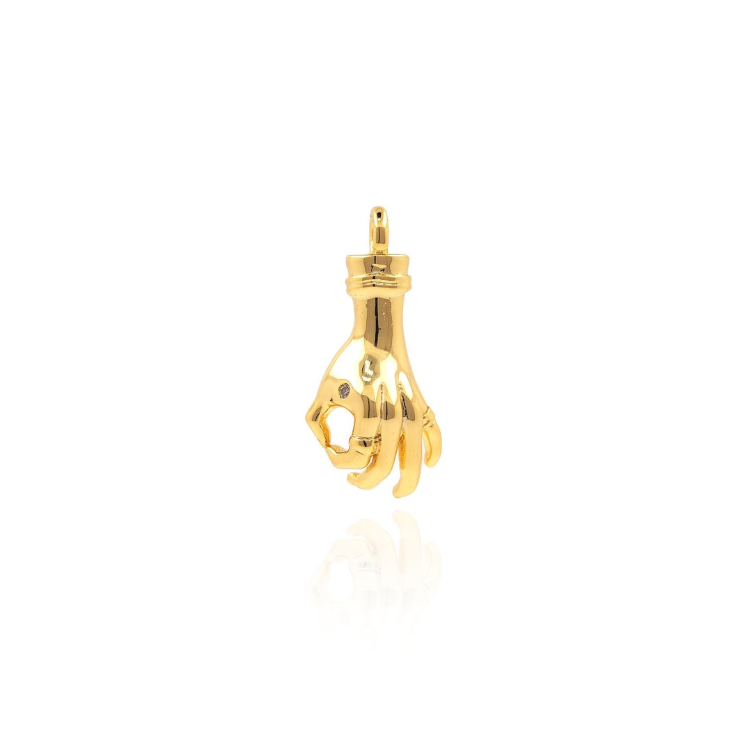 Gesture Pendant, 18K Gold Filled OK Gesture Pendant,personalized ...