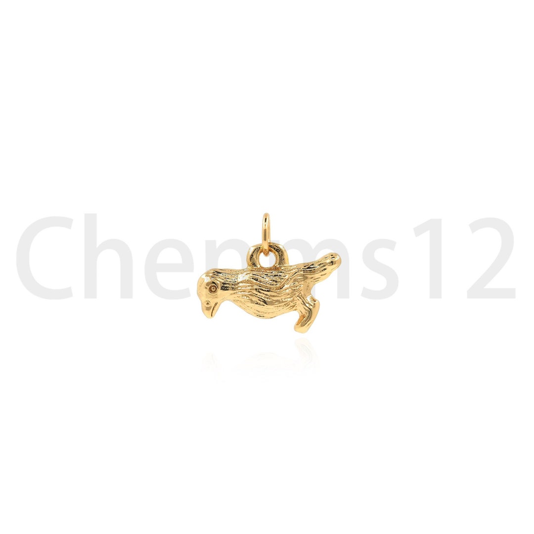 Bird Pendant, 18K Gold Filled Flying Pendant, Bird Necklace, Bird Charm ...
