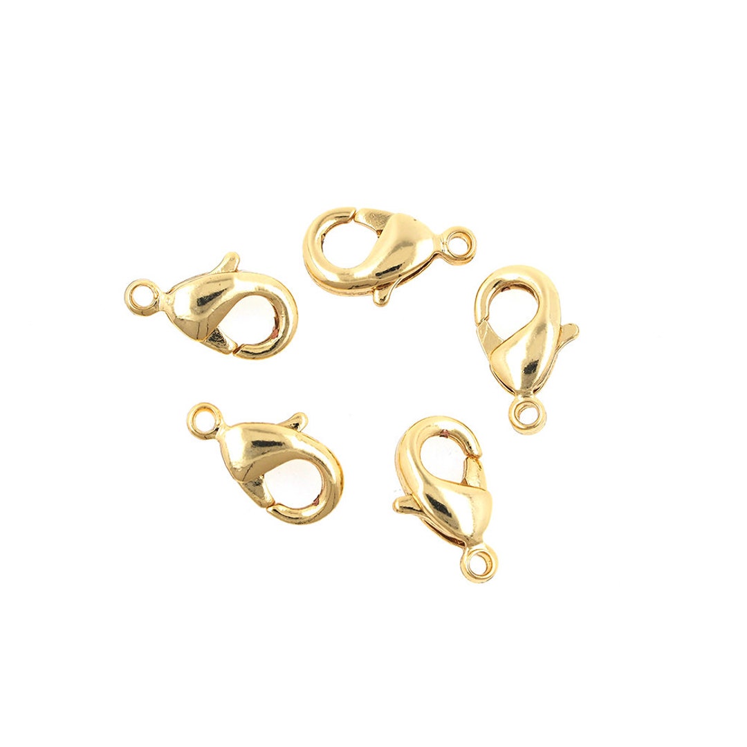 10 Pcs,18k Gold Filled Carabiner,push Door Clasp, Bracelet Necklace ...