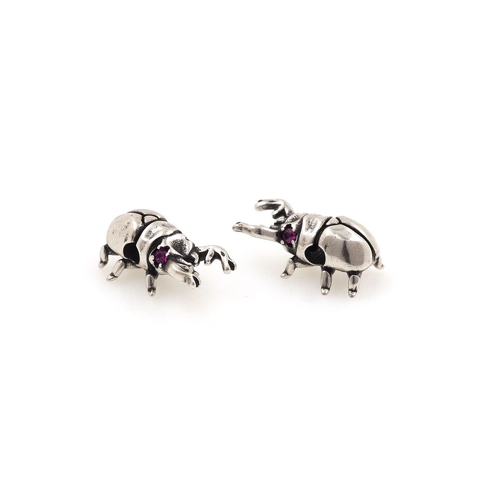Vintage Beetle Beads,18k Gold Filled Beetle Beads,micro Pavé CZ Insect ...
