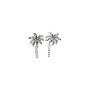 1 Pair, Palm Trees Earrings, 18K Gold Filled Coconut Tree Earrings, Coconut Tree Stud Earrings ...