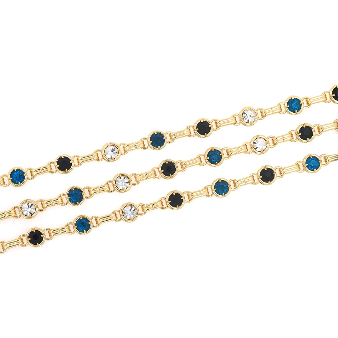 Round Bezel Chains , Round Zircon Chain, Oval Chain,18k Gold Filled ...