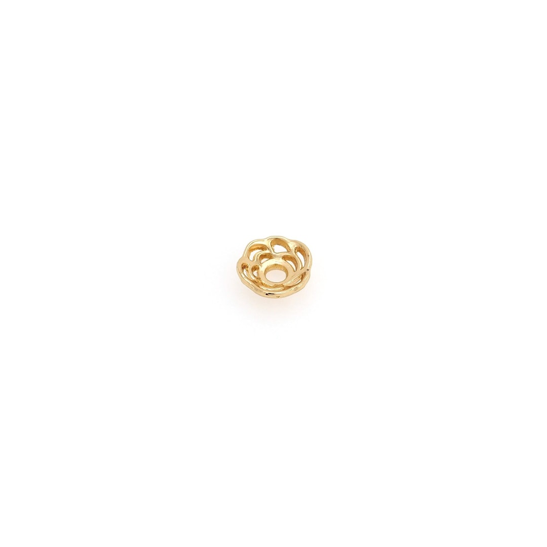 10pcs 18K Gold Filled Flower Bead Caps,pearl Caps,round Bead Caps ...