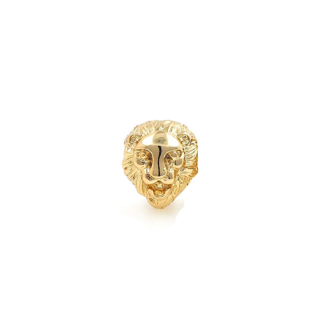 Animal Head Beads，18k Gold Filled Lion Head Beads,lion Spacer Beads ...