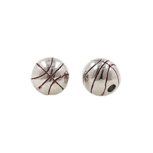 18K Gold Filled Basketball Beads,enamel Ball Beads,basketball Spacer ...