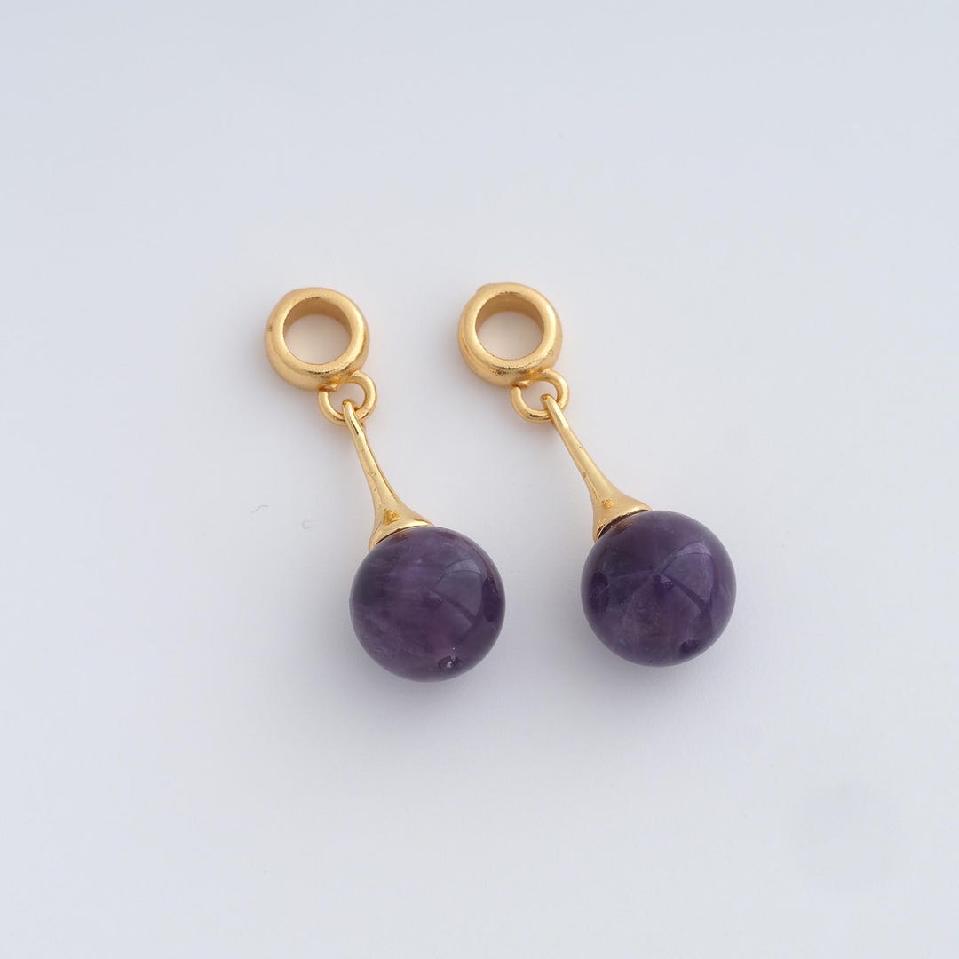 Natural Stone Charms,18k Gold Filled Ball Pendant,natural Stone Pendant ...