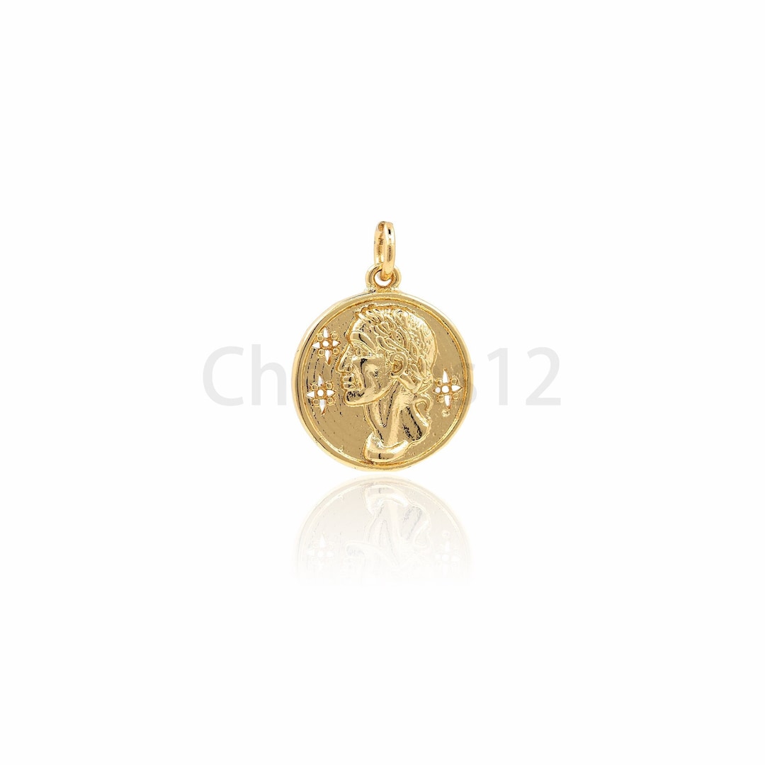 Avatar Pendant, Figure Necklace, 18K Gold Filled Avatar Charm, Portrait ...