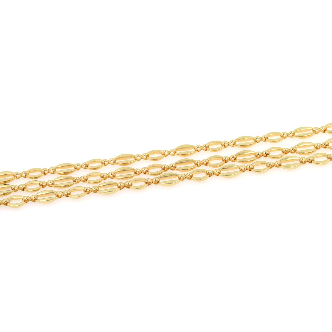 Oval Button Chain,18k Gold Filled Semi-finished Chain,flat Buckle Chain ...