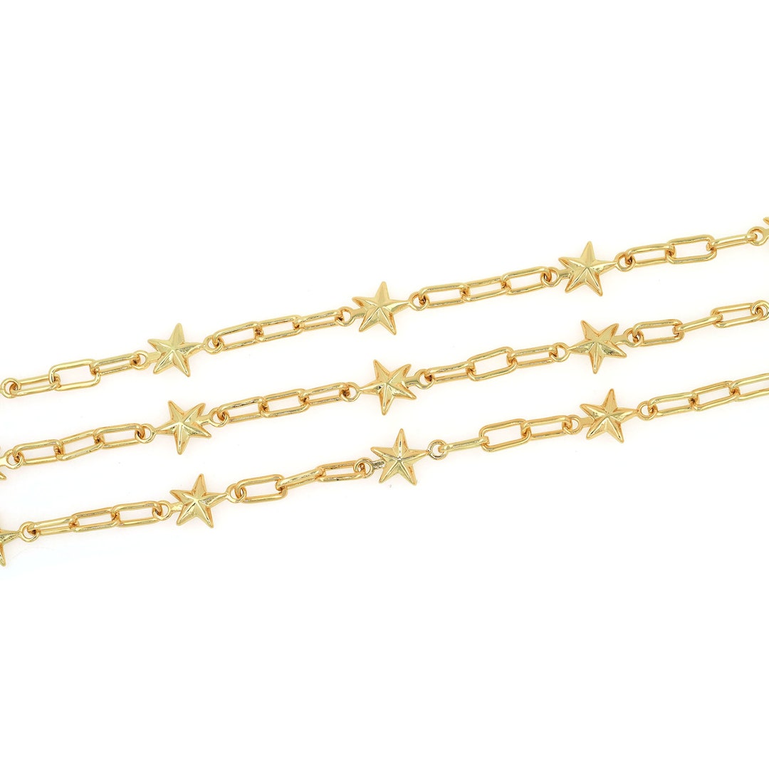 Star Chain,18k Gold Filled Semi-finished Chain,flat Chain,welded Chain ...