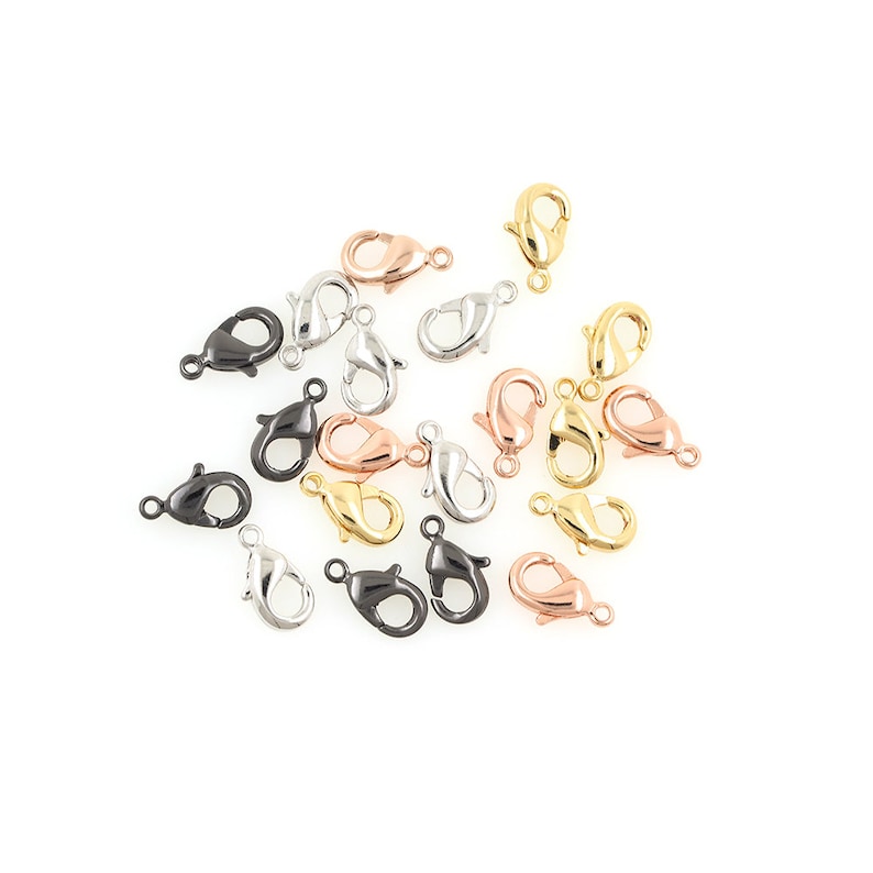 10 Pcs,18k Gold Filled Carabiner,push Door Clasp, Bracelet Necklace ...