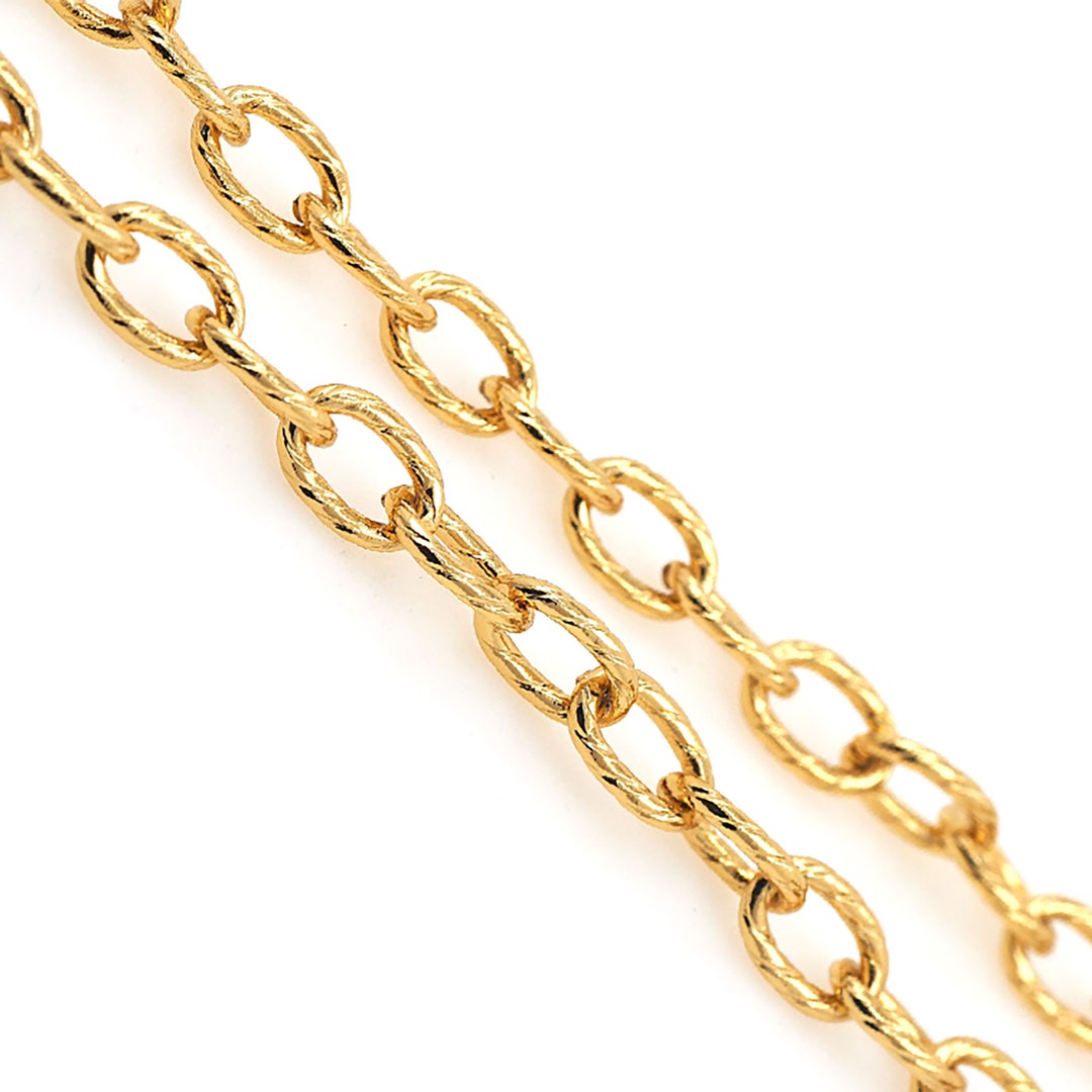Welded Chain, Oval Chain, 18K Gold Filled Semi-finished Chain, DIY for ...