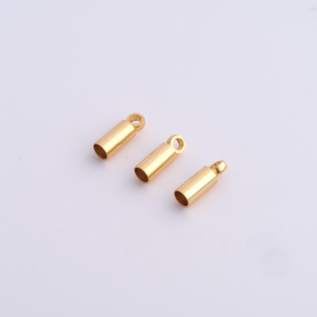 10 Pcs 18K Gold Filled Bead Caps,cord End Cord Tip Solid End Cap ...