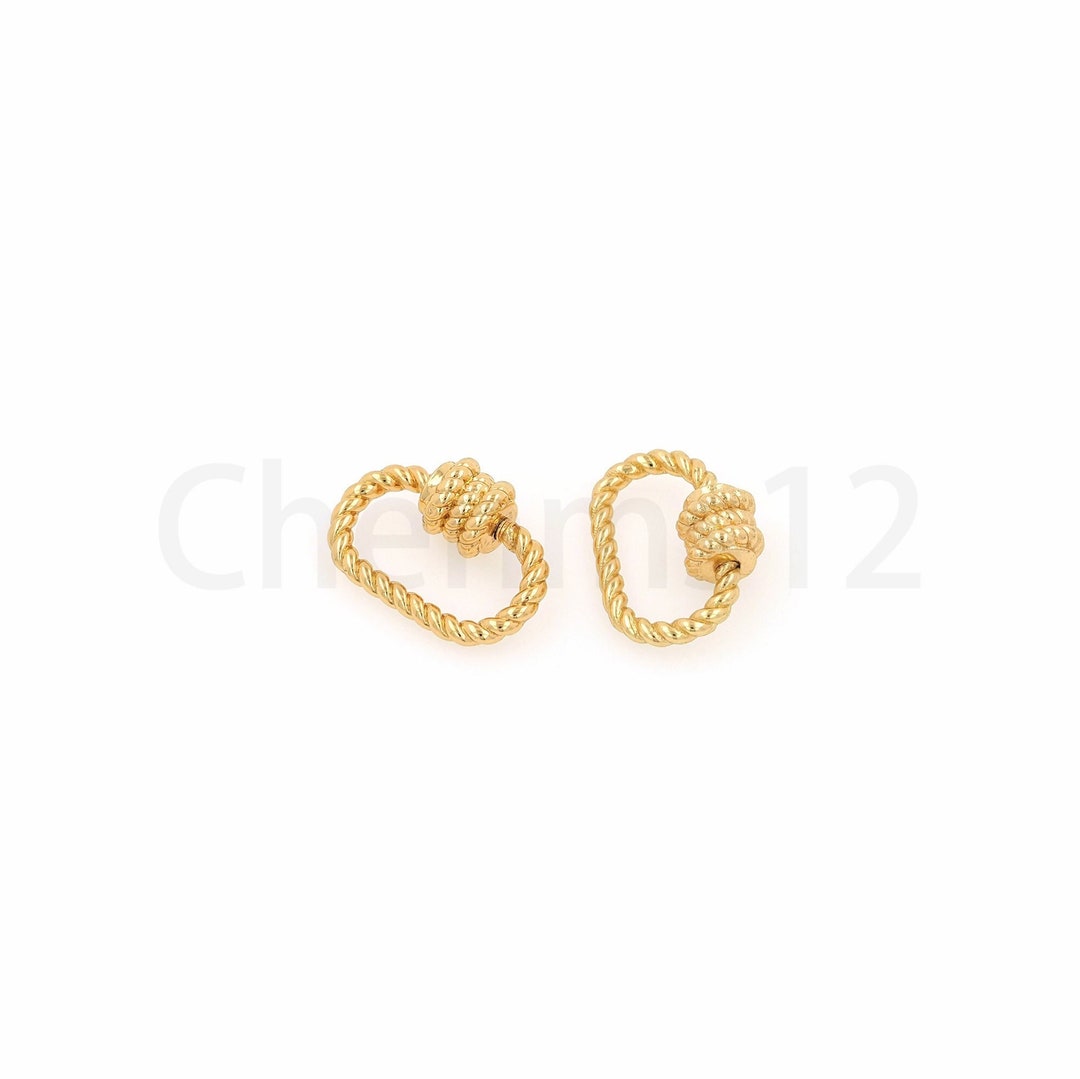 Paper Clip Clasp,turnbuckles,oval Clasp,carabiner,18k Gold Filled Screw ...