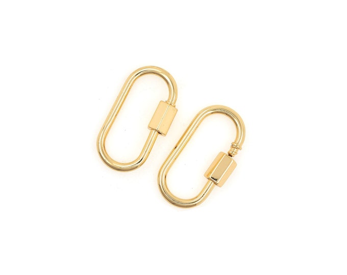 18K Gold Filled Sailor Clasp,spring Ring,round Claspmicropavé CZ ...