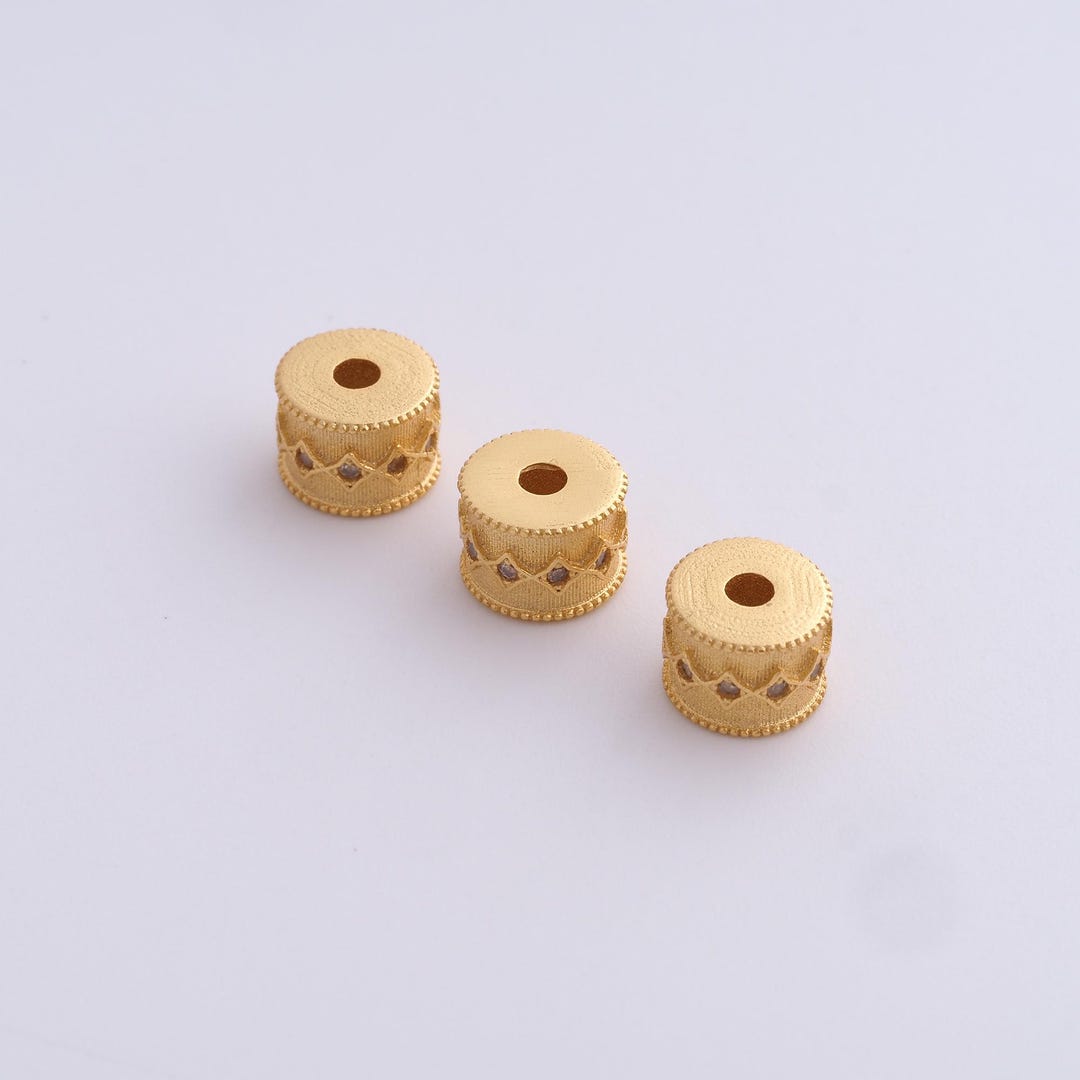 Round Beads,18k Gold Filled Tube Spacer Beads,round Beads, DIY Jewelry ...