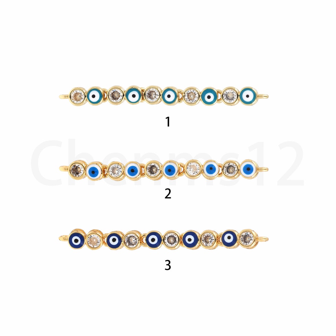 Eye Ball Connector, Long Connector, 18K Gold Filled Evil Eye Connector ...