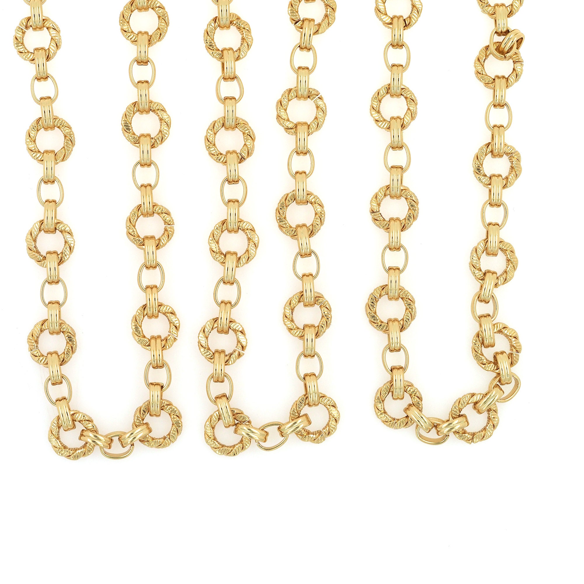 Round Chain, 18K Gold Filled Semi-finished Chain,threaded Chain, Twist ...