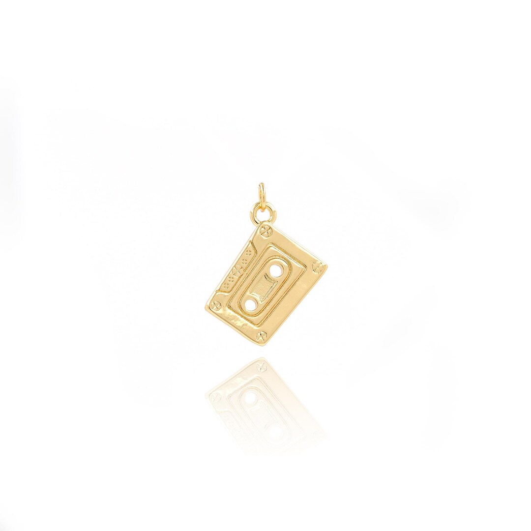 Tape Necklace,18k Gold Filled Tape Pendant,tape Charms,diy Jewelry ...