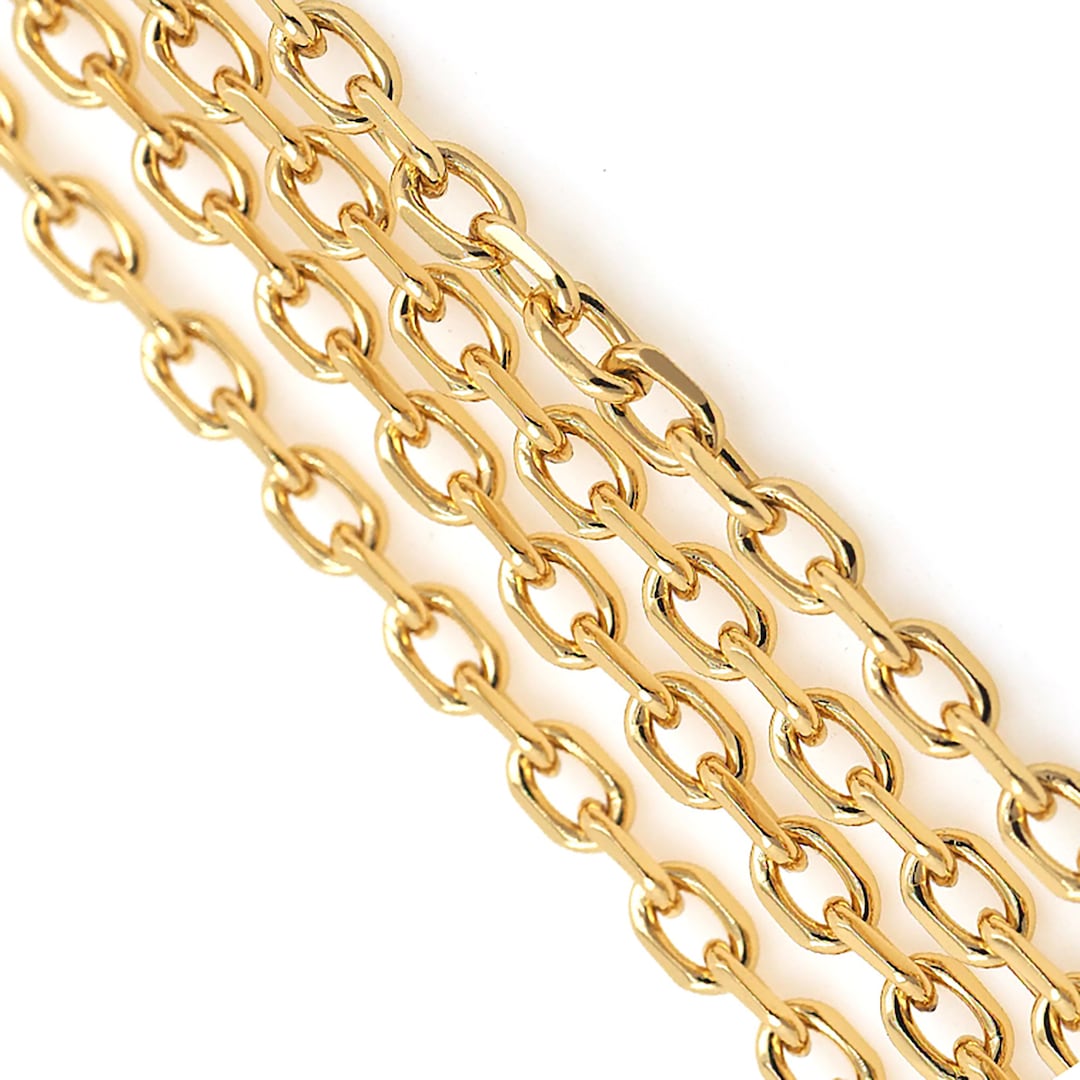 Oval Chain, Link Chain,18k Gold Filled Semi-finished Chain, for Making ...