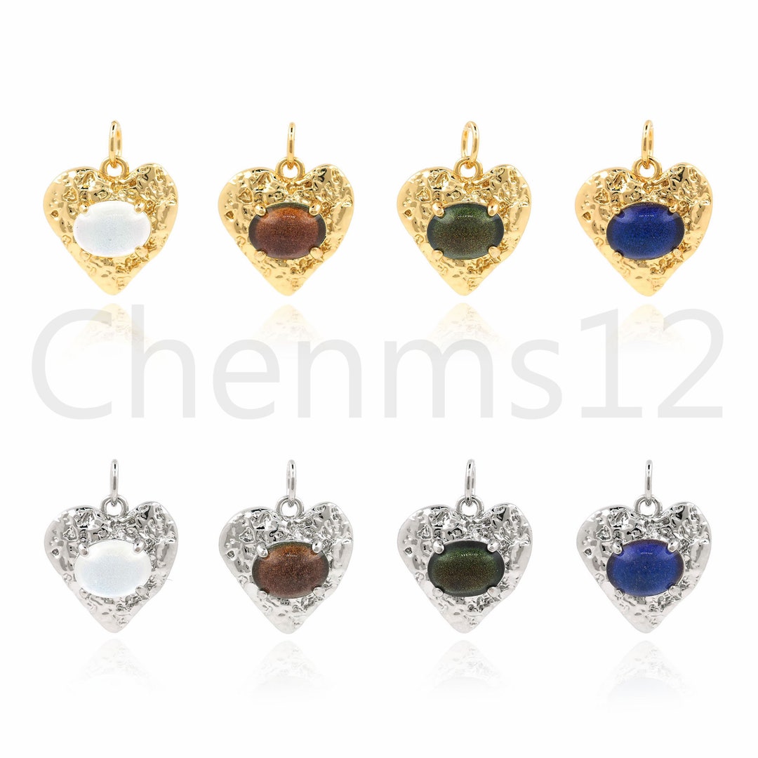 Puffed Heart Pendant, 18K Gold Filled Gift for Her, Micropavé CZ Heart ...