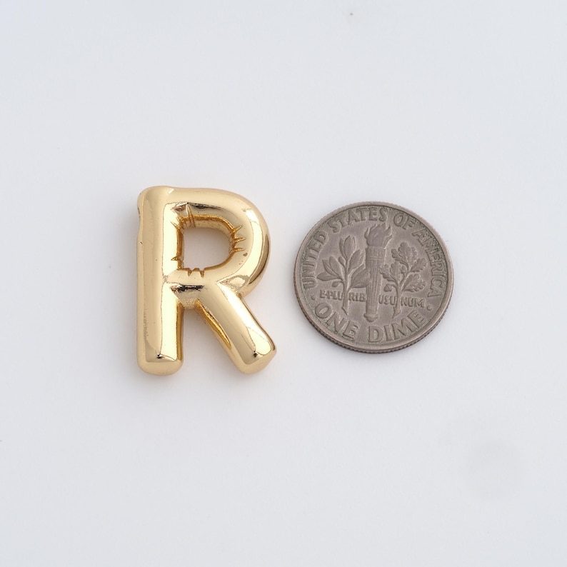 Initial Pendant, 18K Gold Filled Letter Charm,alphabet Charms,diy ...