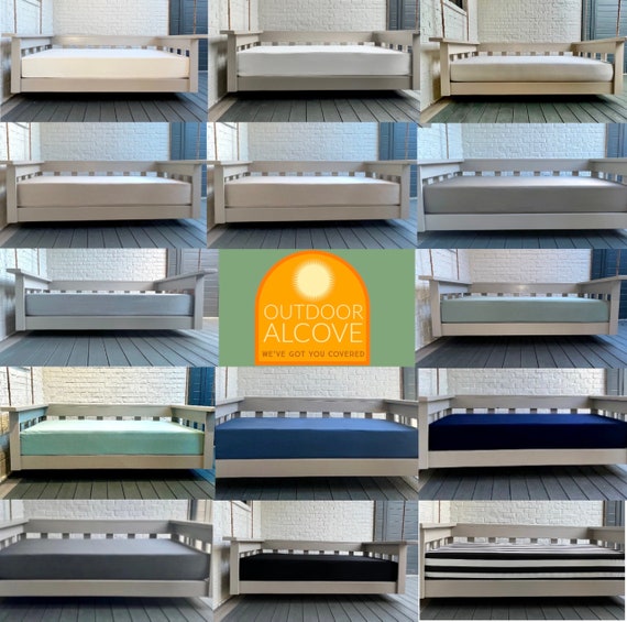 Sunbrella Twin Size Outdoor Mattress Cover in a Variety of Colors and Depths Great for Porch Daybed Bed Swings Etsy