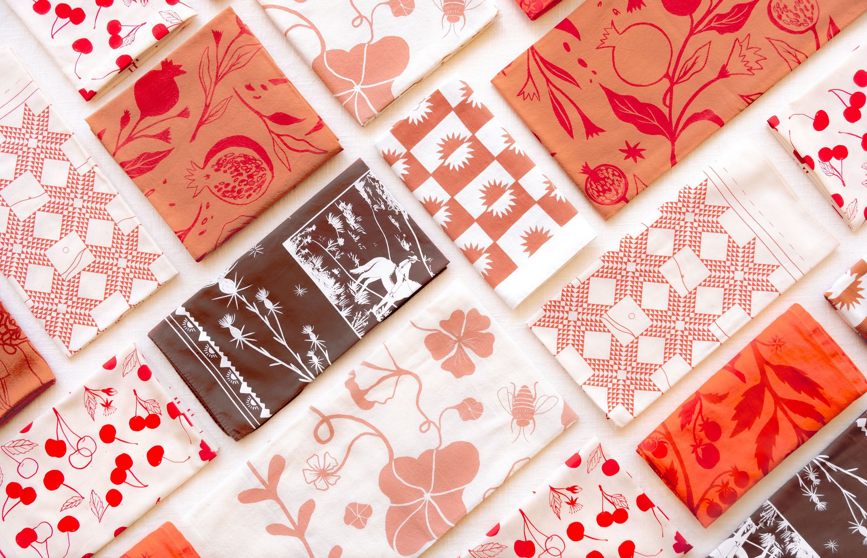 Linen Tomato Tea Towel, Kitchen, Garden, Vegetable, Handmade, Screen ...