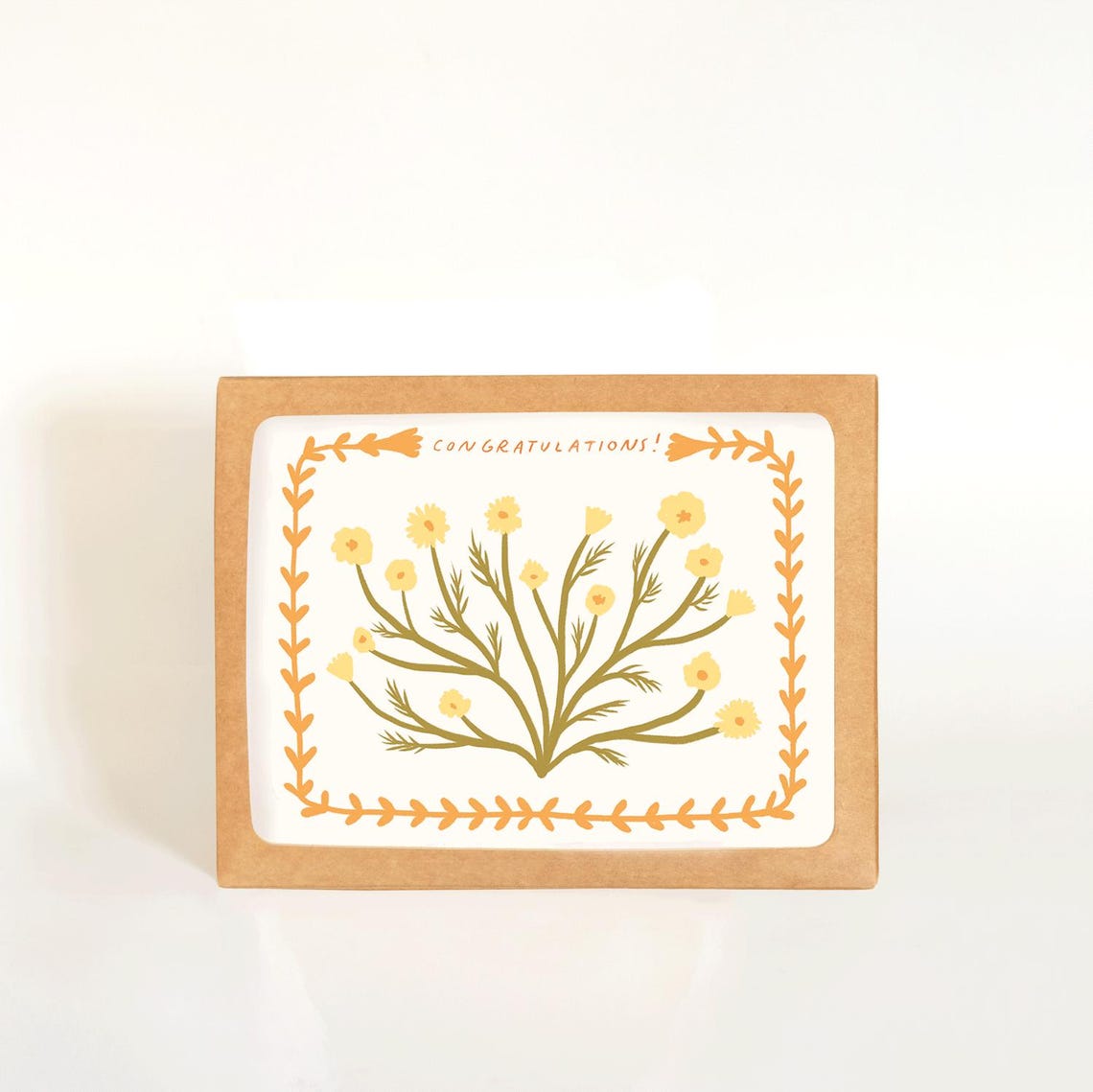Handmade Chamomile Congratulations Card, Eco Friendly, Blank Inside - Etsy