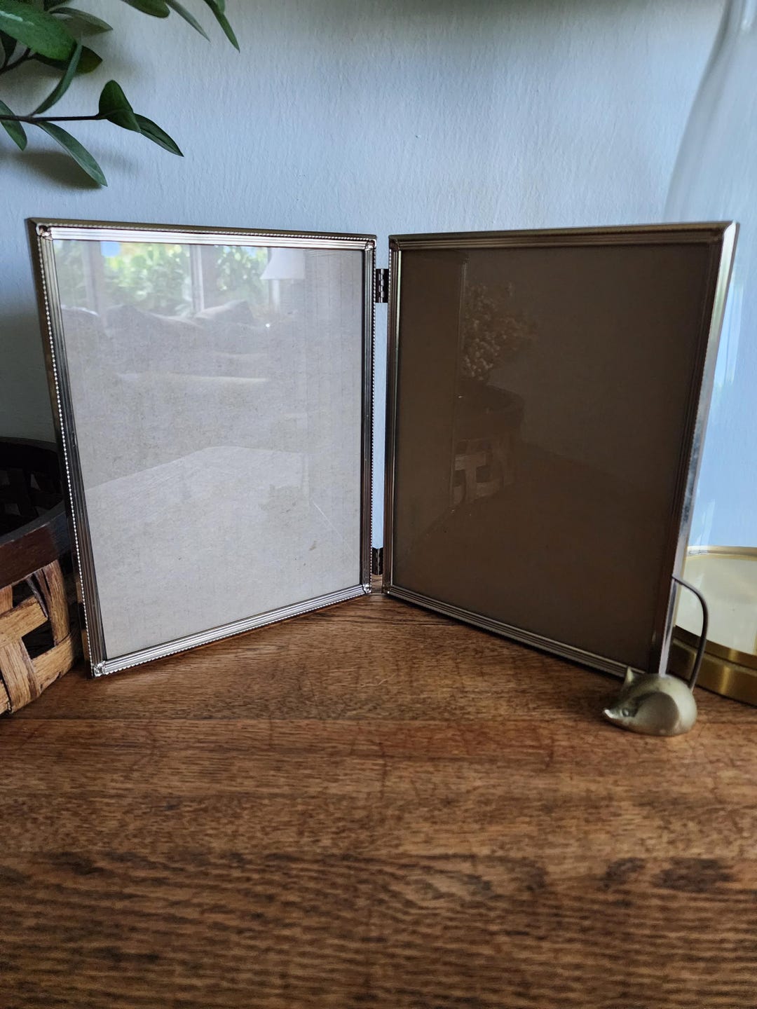 Vintage Brass Bi-fold Dual Picture Frame Double Folding Hinged 8x10 - Etsy