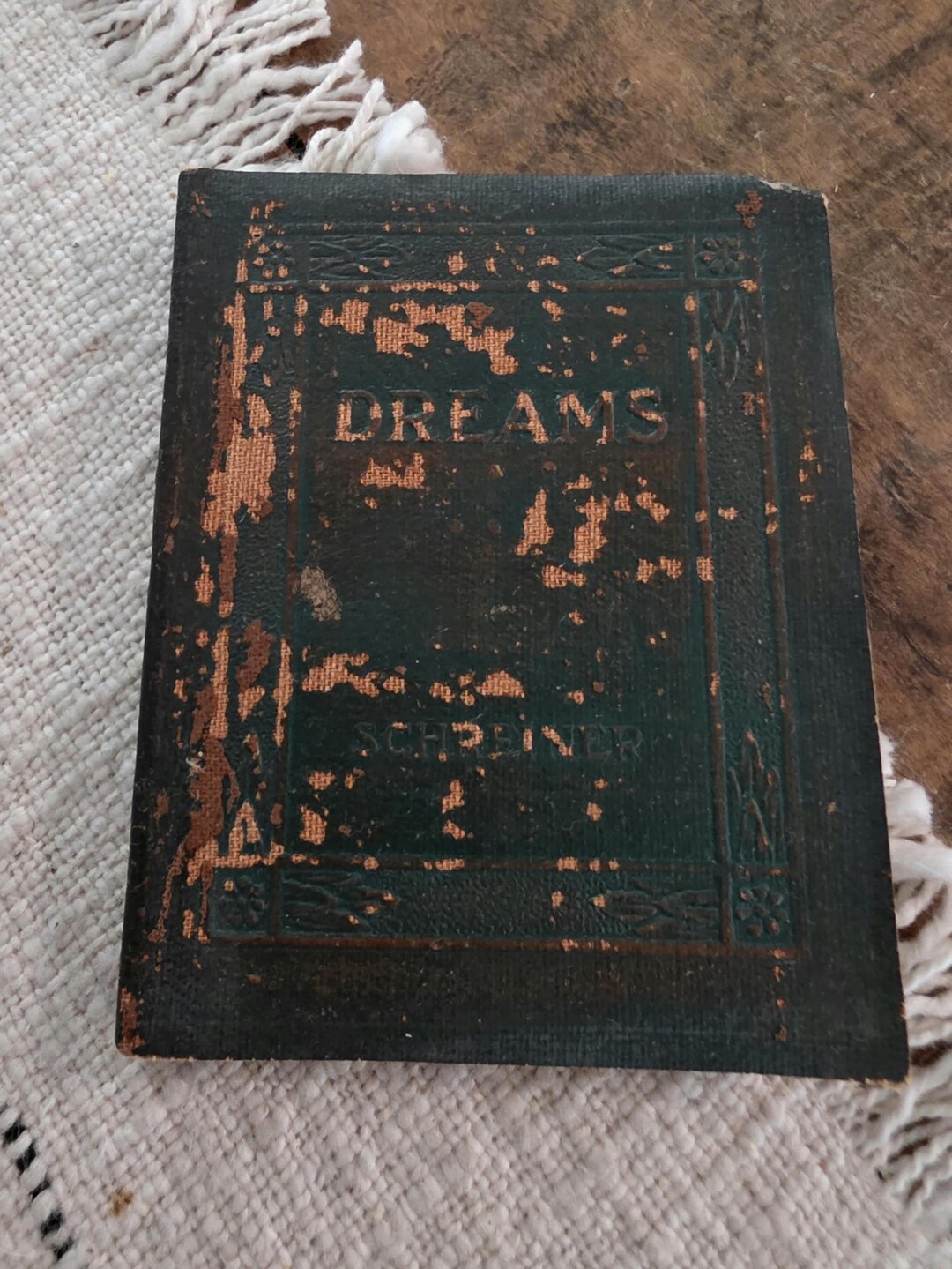 Antique Vintage Little Leather Library Books Dreams by Olive Schreiner ...