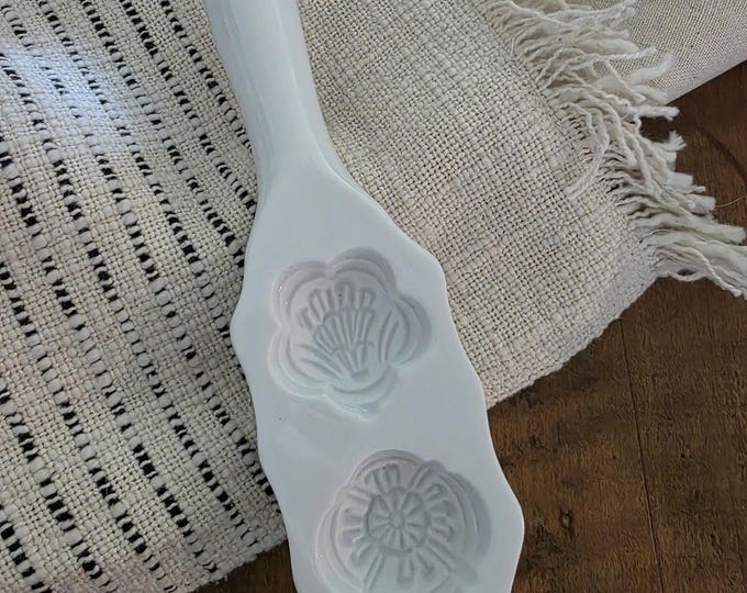 Vintage French Country Cottage White Porcelain Double Butter Mold ...
