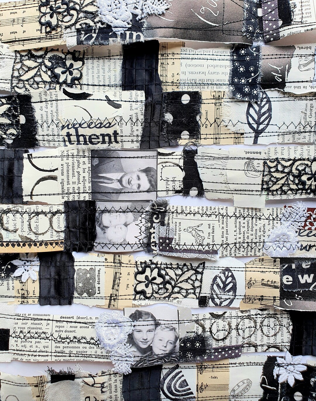 Handmade Mixed Media Snippet Roll Strips - Etsy