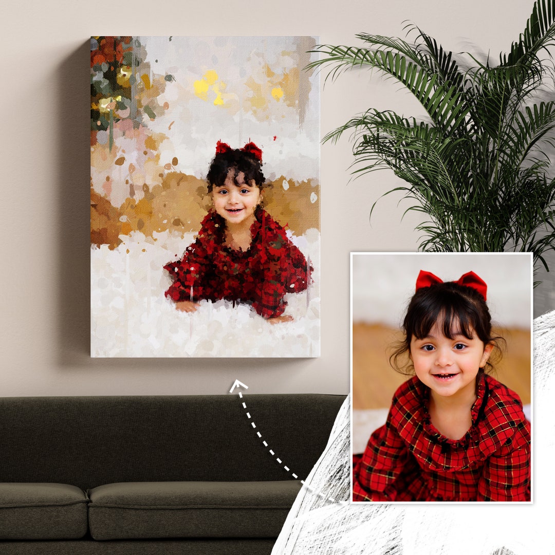 Personalized Portrait From Photo, Personalized Family Portrait, Wedding ...