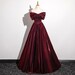 Dark Red Stain Wedding Prom Dress,formal Prom Dress,birthday Graduation ...