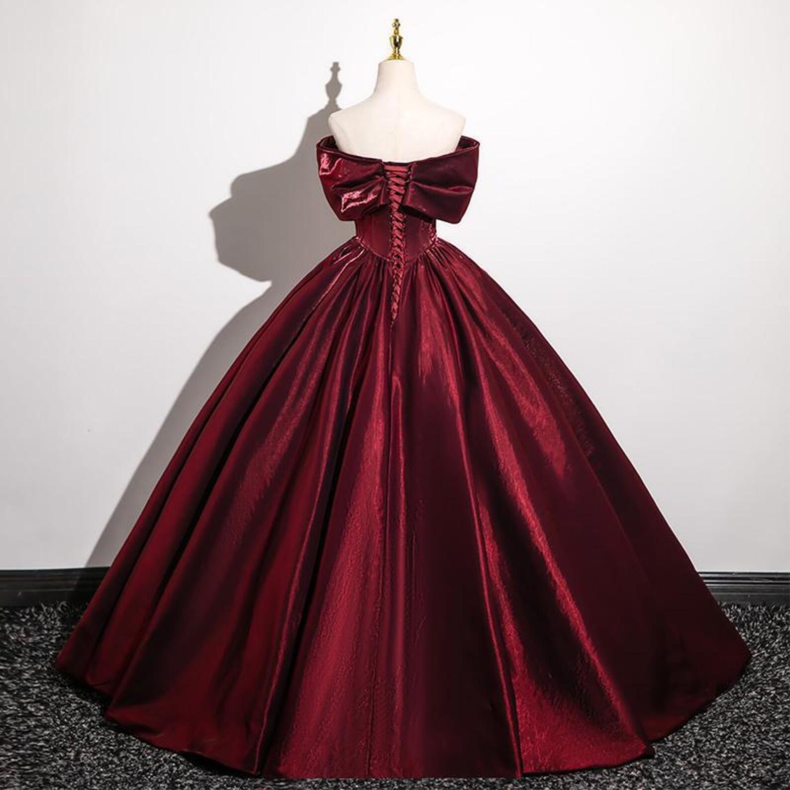 Dark Red Stain Wedding Prom Dress,formal Prom Dress,birthday Graduation ...