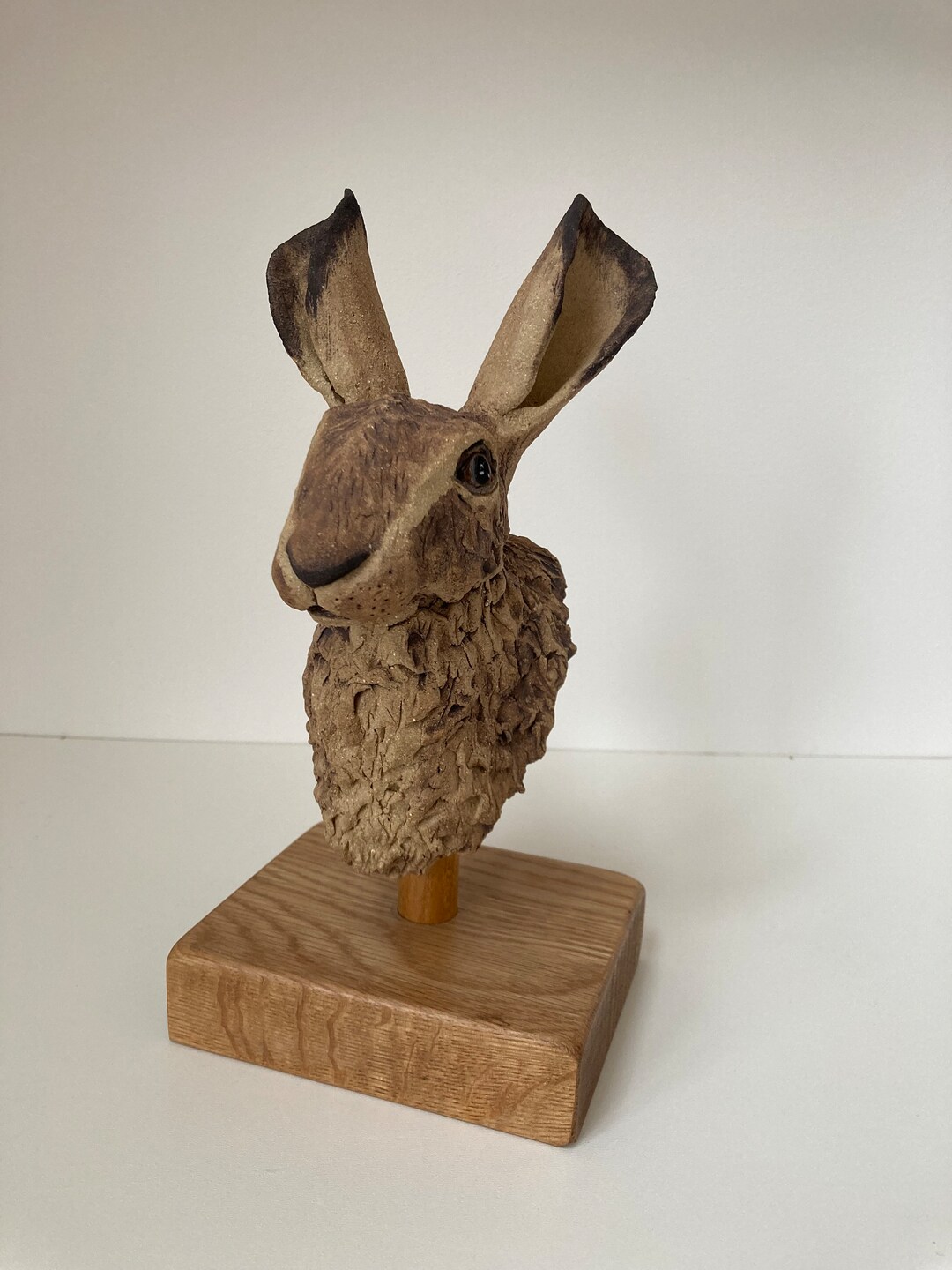 Ceramic Hare Head. Original Stoneware Sculpture. Mounted - Etsy UK