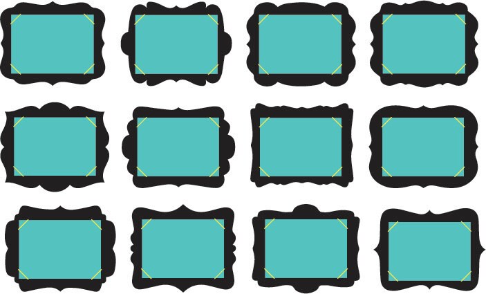 Scrapbook Frames SVG, Scrapbooking Frame Cricut, EPS Vector Frames ...