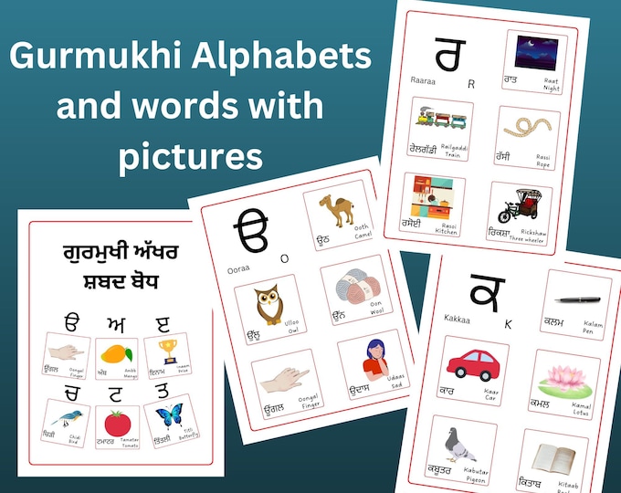 Punjabi Alphabets Tracing Worksheets, Learn to Write Punjabi Alphabets ...