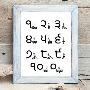 Gurmukhi Alphabets Numbers Days Print,punjabi Nursery Decor,painti ...