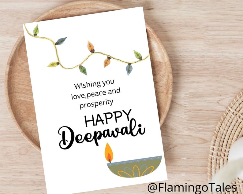Happy Diwali Printable Cardssimpleinstant Downloaddigital - Etsy