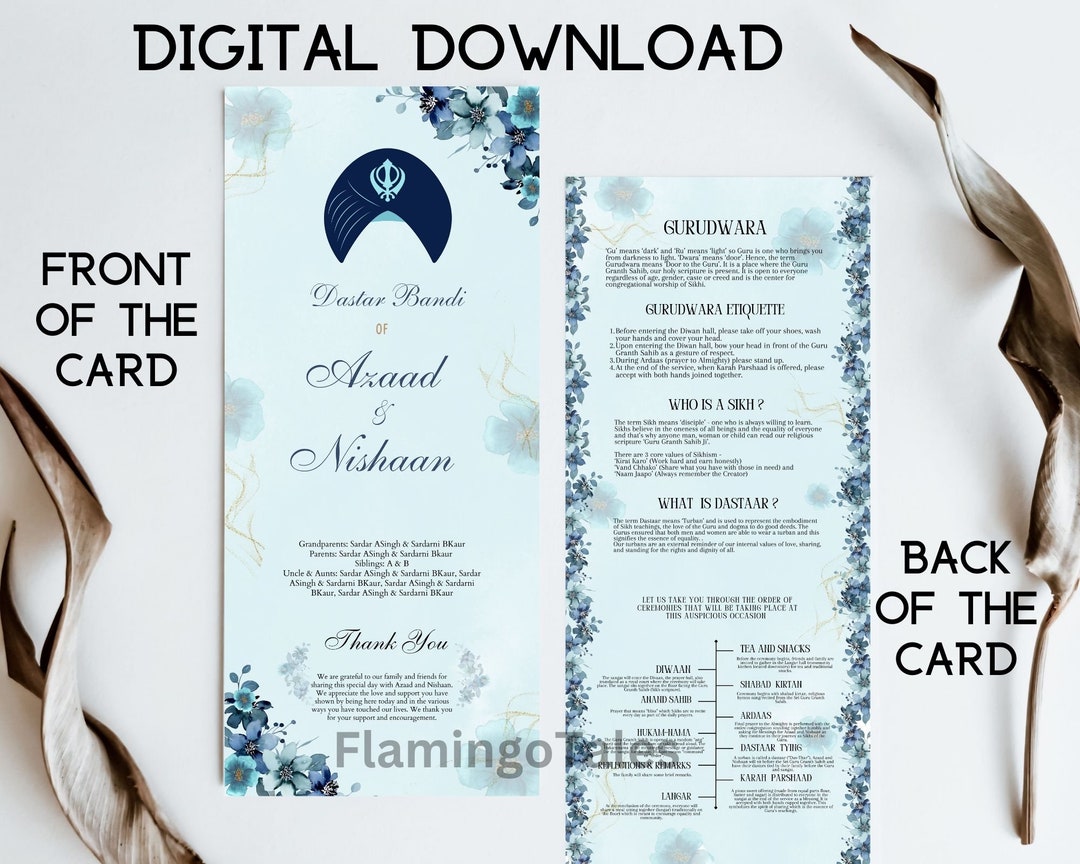 Dastar Bandi Program Guide Ceremony Explanation Punjabi, Sikh Turban ...