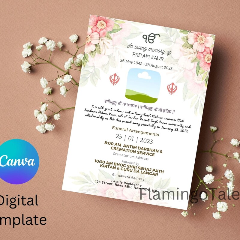 Funeral Invitation - Etsy