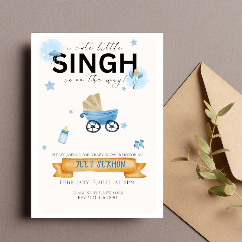 Baby Boy Invite - Etsy