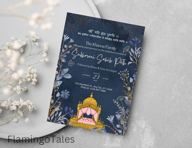 Sukhmani Sahib Paath Invitation,digital Sikh,path Invite for Baby ...