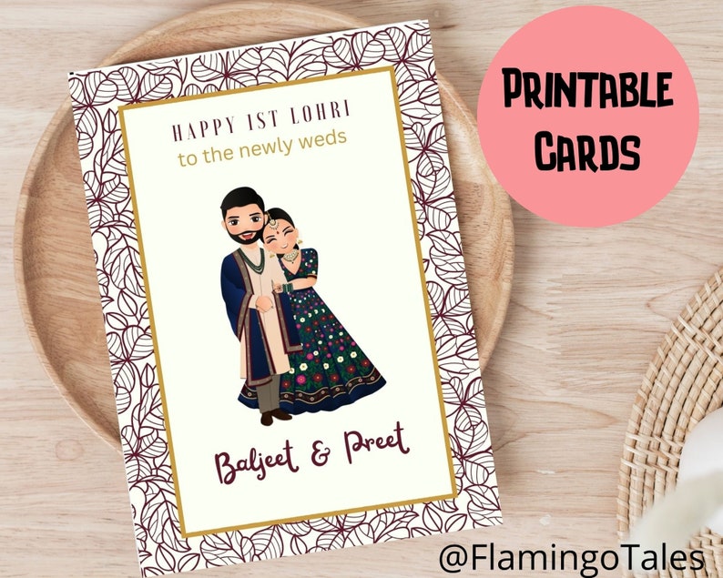 Happy First Lohri Card Printable Personalized Printable Lohri - Etsy