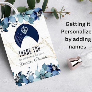 Dastar Bandi Stickers Printable, Turban Tying Ceremony Return Gift Tag ...