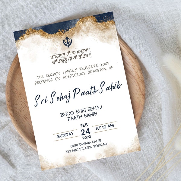 Sehaj Path Invitations - Etsy